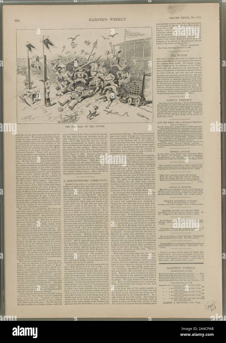 The foot-ball of the future / C.G. Bush '89 Stock Photo - Alamy