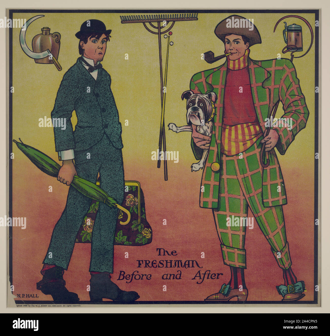 The freshman before and after Stock Photo - Alamy