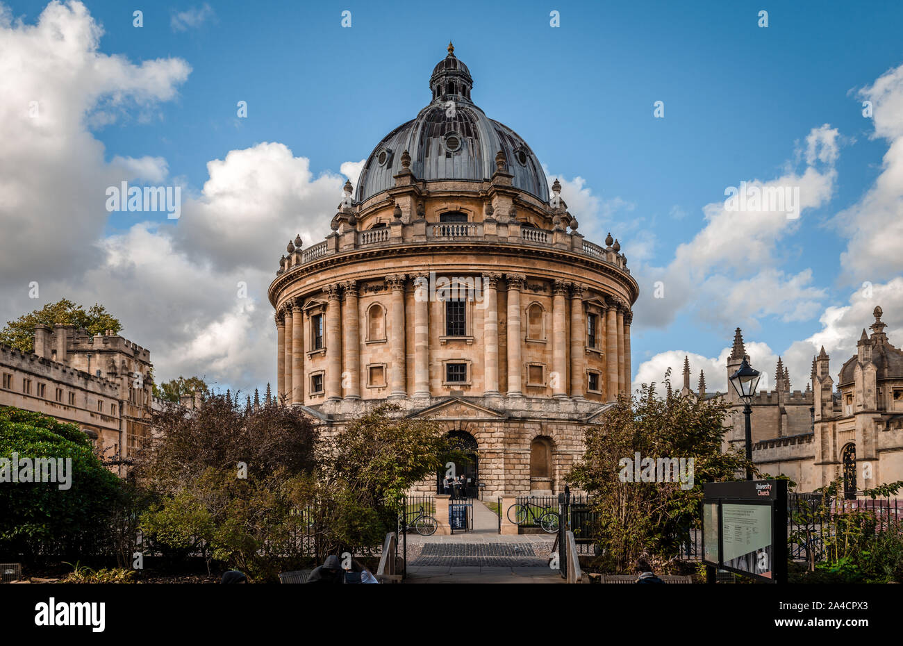 View of the Radcliffe Camera, in Oxford, UK.. It was built in 1749 to ...