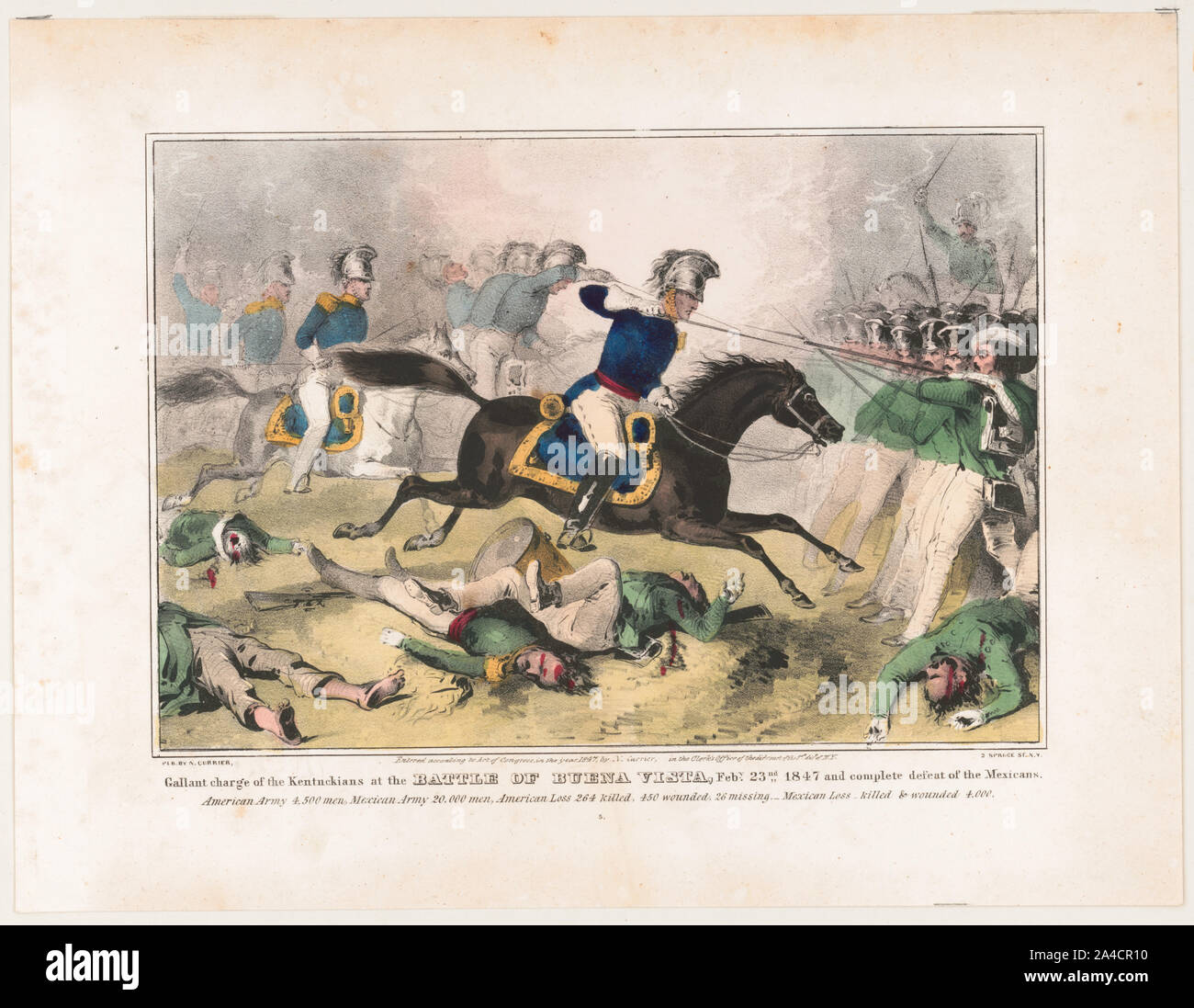 The gallant charge of the Kentuckians at the battle of Buena Vista ...