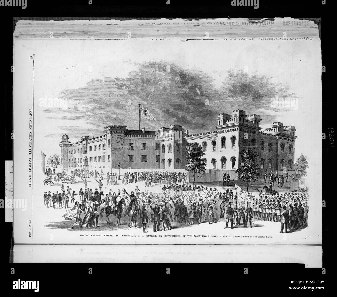 The government arsenal in Charleston, S.C., guarded by detachments of ...