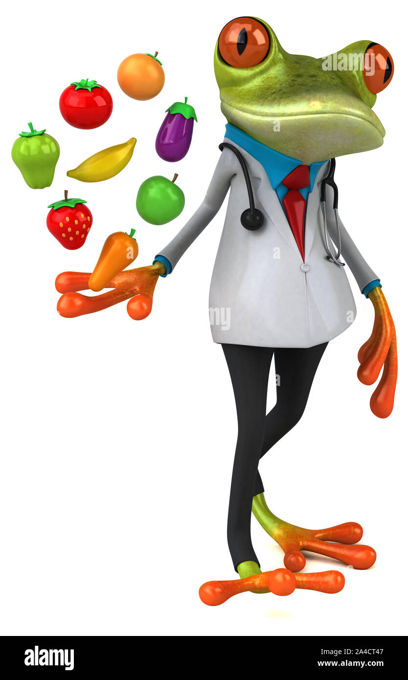 Frog doctor - 3D Illustration Stock Photo - Alamy