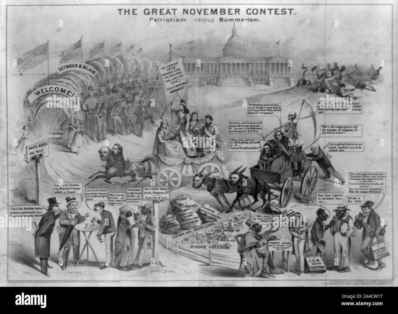 The great November contest. Patriotism: versus Bummerism Stock Photo ...