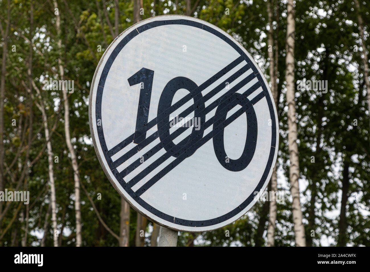 End speed restriction traffic sign hi-res stock photography and images ...