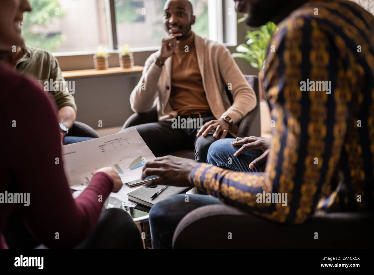 Hands business team pointing documents hi-res stock photography and ...