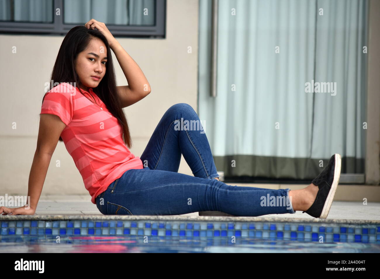 Cute Minority Female Thinking Sitting Stock Photo - Alamy Cute Minority Female Thinking Sitting Stock Photo - Alamy