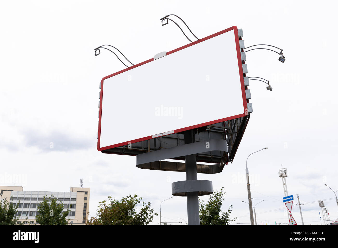 Blank advertisement panel in city centre for your advertisement Stock ...