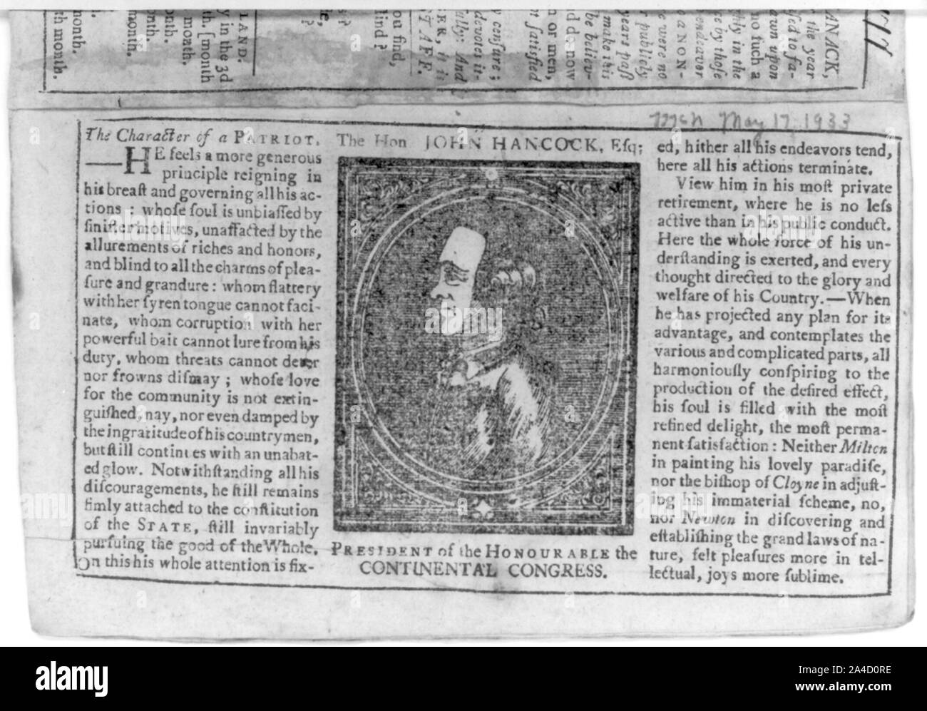 The hon. John Hancock, Esq. - president of the honourable the ...