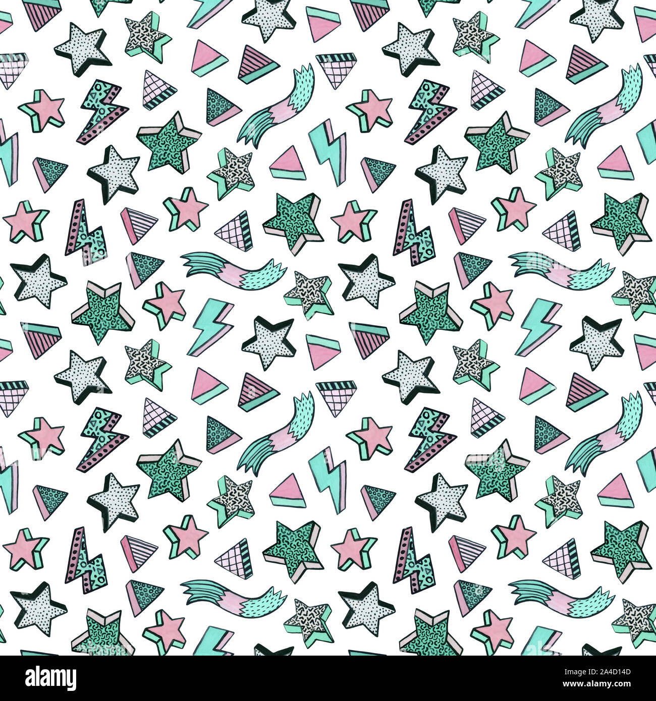 Funky retro doodle style Cut Out Stock Images & Pictures - Alamy