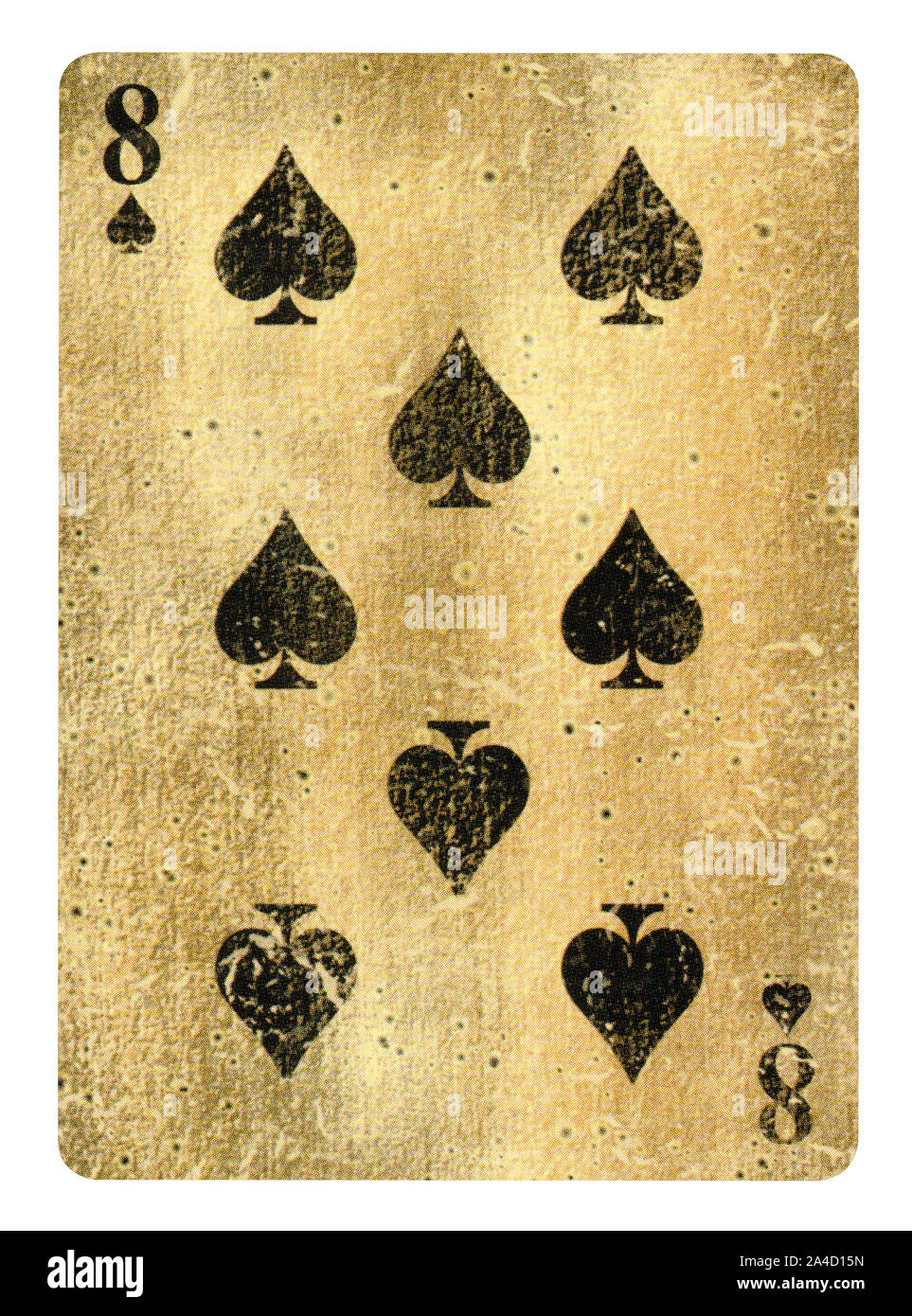Eight of Spades playing card - isolated on white Stock Photo - Alamy