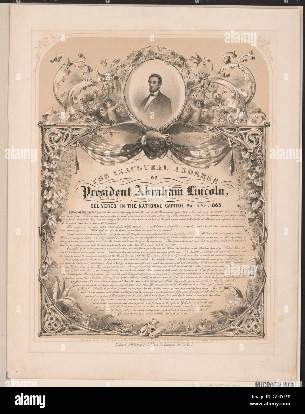 The inaugural address of President Abraham Lincoln delivered in the national Capitol, March 4th ...