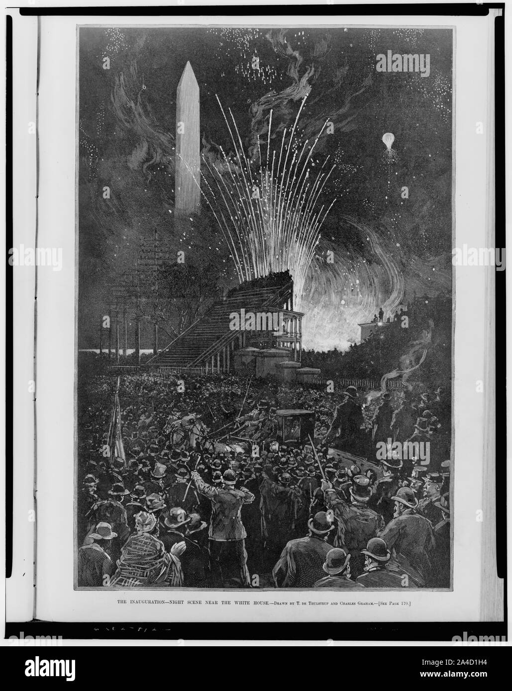 The inauguration - night scene near the White House / Drawn by T. de ...