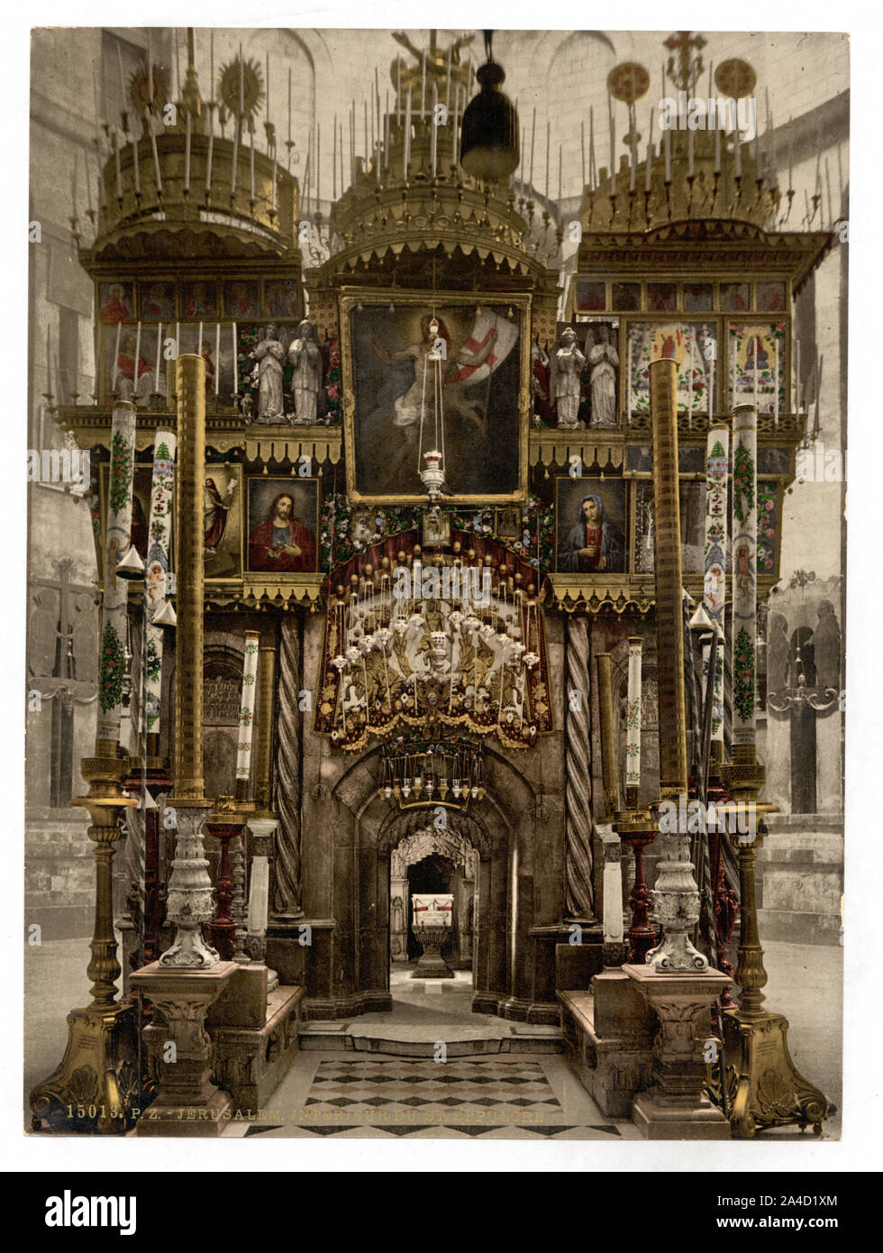 The interior of the Holy Sepulchre, Jerusalem, Holy Land Stock Photo ...