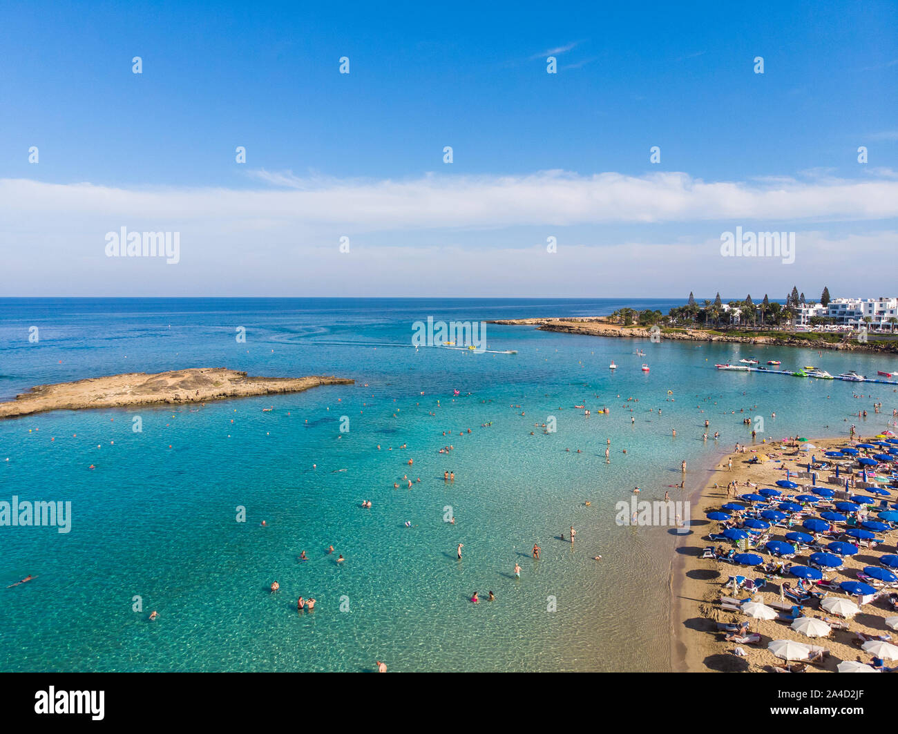 The Famous fig tree beach of city in Protaras, Cyprus Stock Photo - Alamy