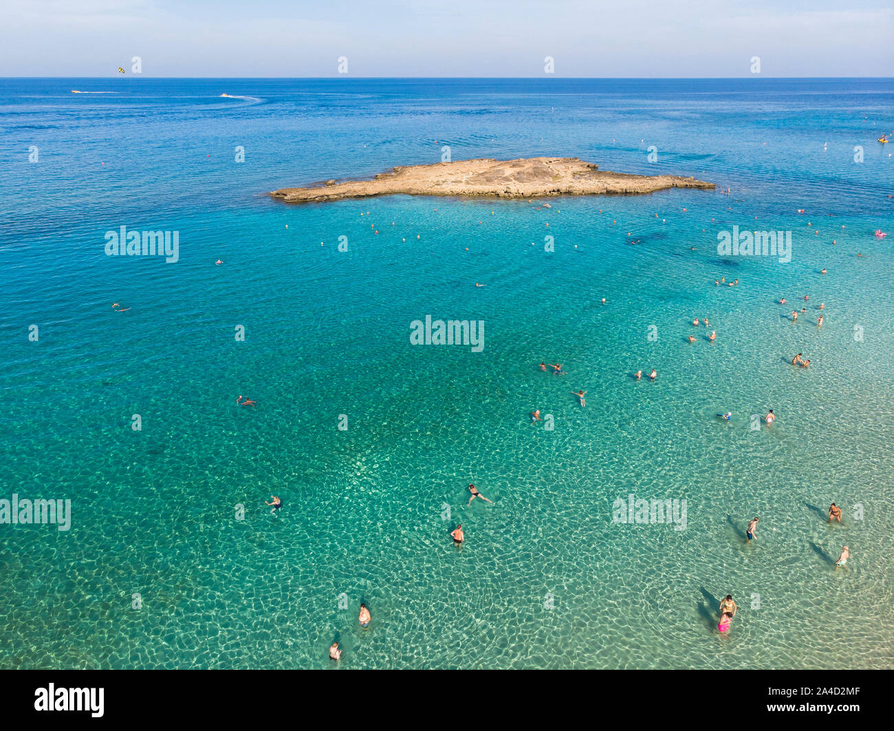 The Famous fig tree beach of city in Protaras, Cyprus Stock Photo - Alamy