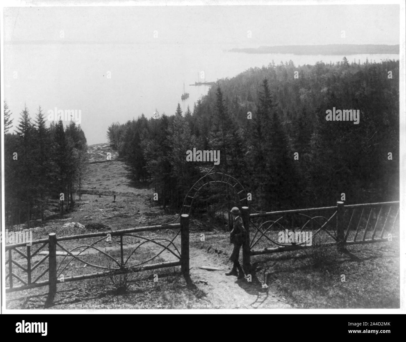 The lake from Hotel Champlain, Valcour Island, [Adirondack Mts., N.Y ...