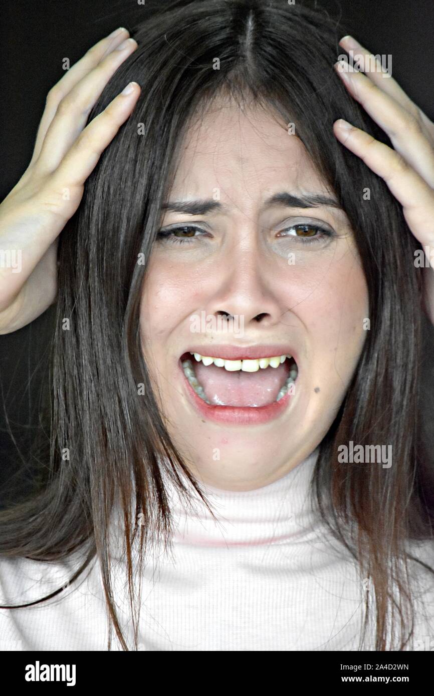 Female And Anxiety Stock Photo - Alamy
