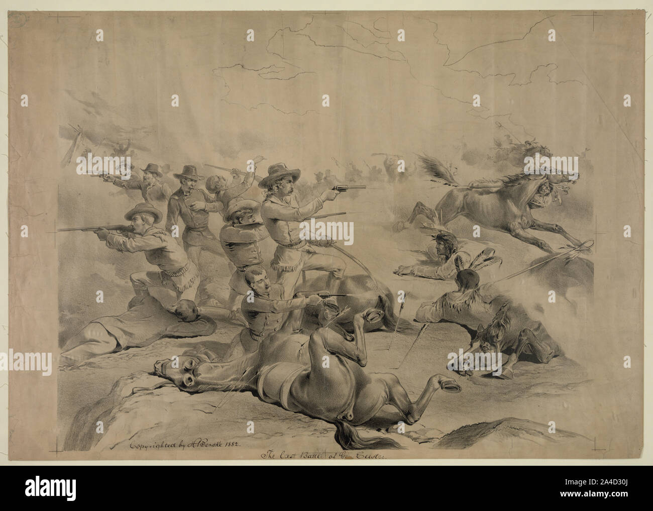 The last battle of Gen. Custer Stock Photo - Alamy