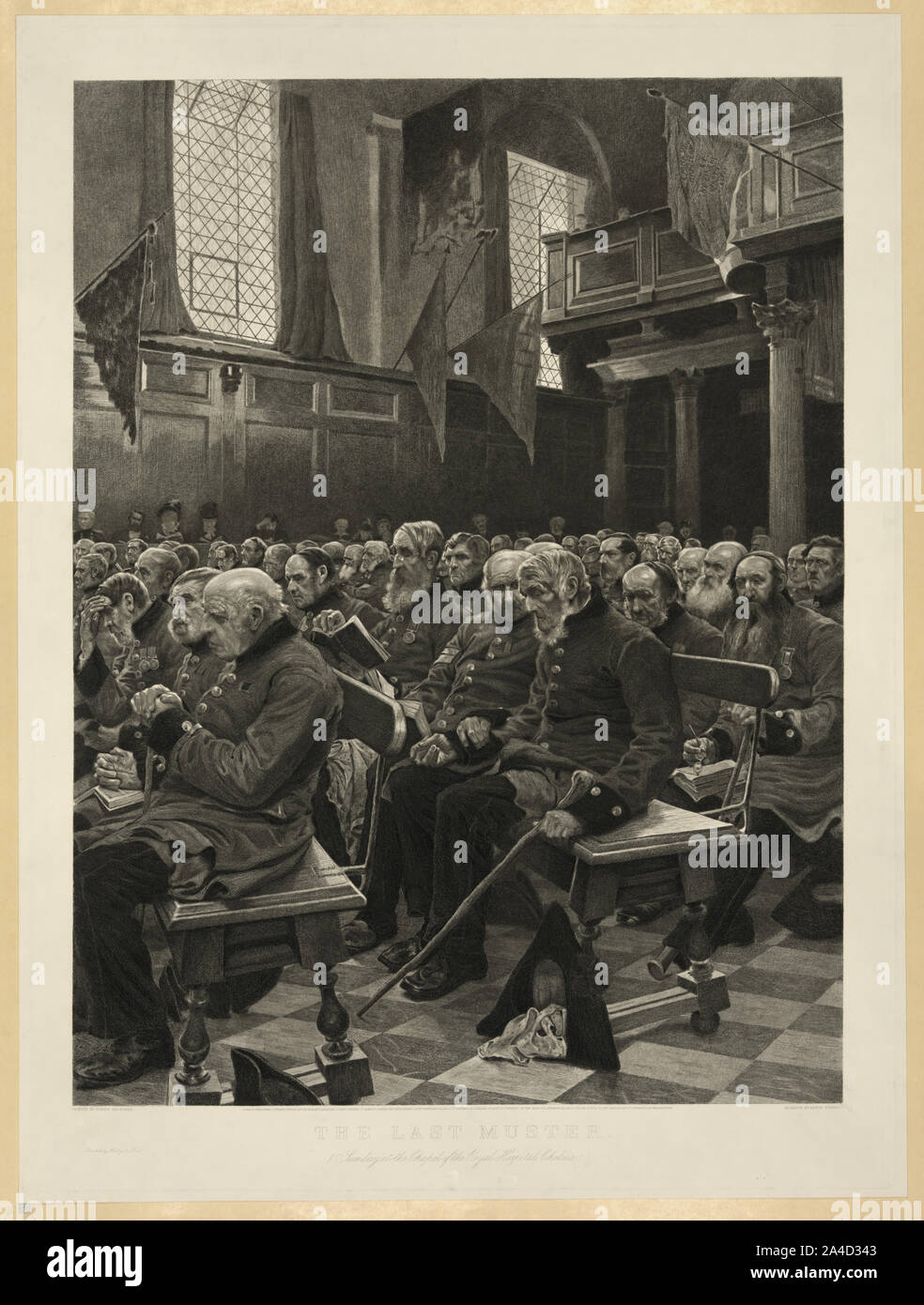 The last muster / painted by Hubert Herkomer Stock Photo - Alamy