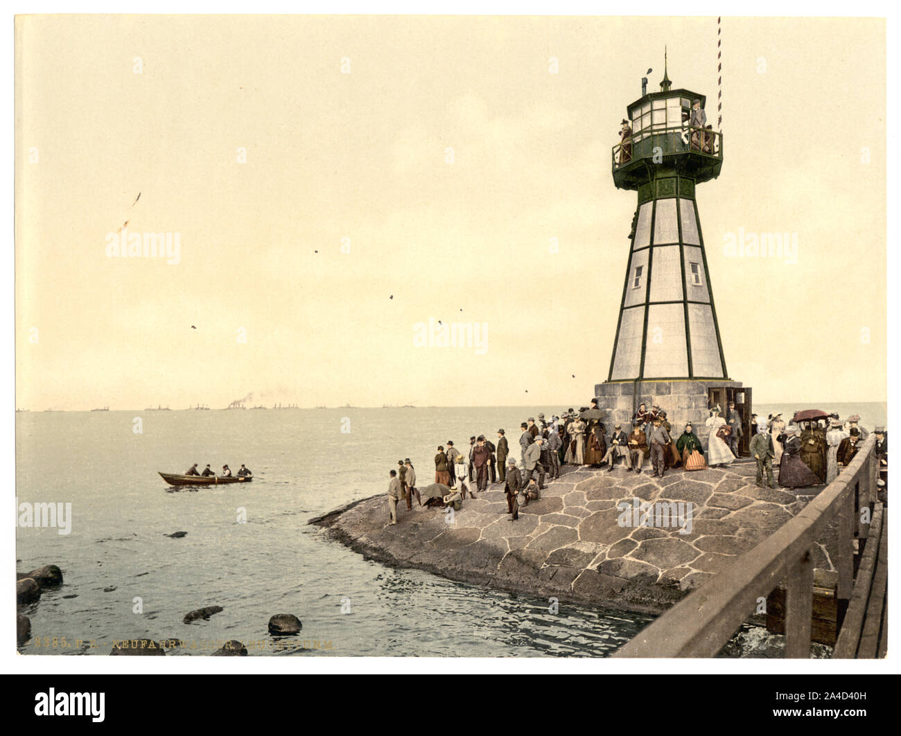 The lighthouse, Neufahrwasser, West Prussia, Germany (i.e., Gdańsk ...