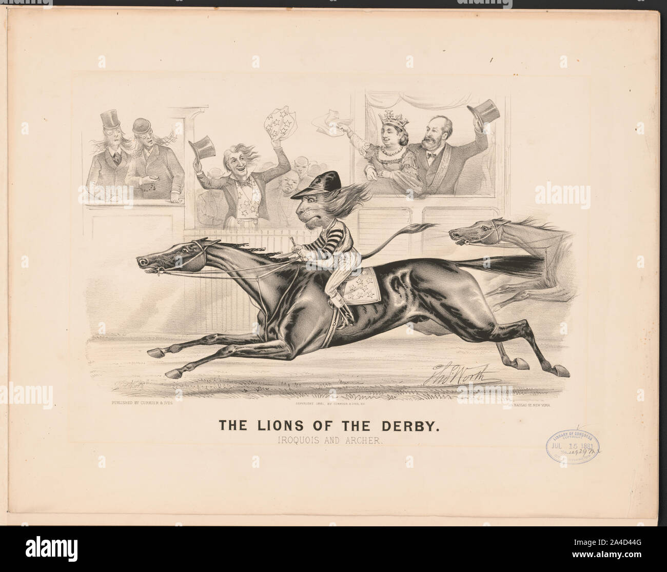 The lions of the derby: Iroquois and Archer Stock Photo - Alamy