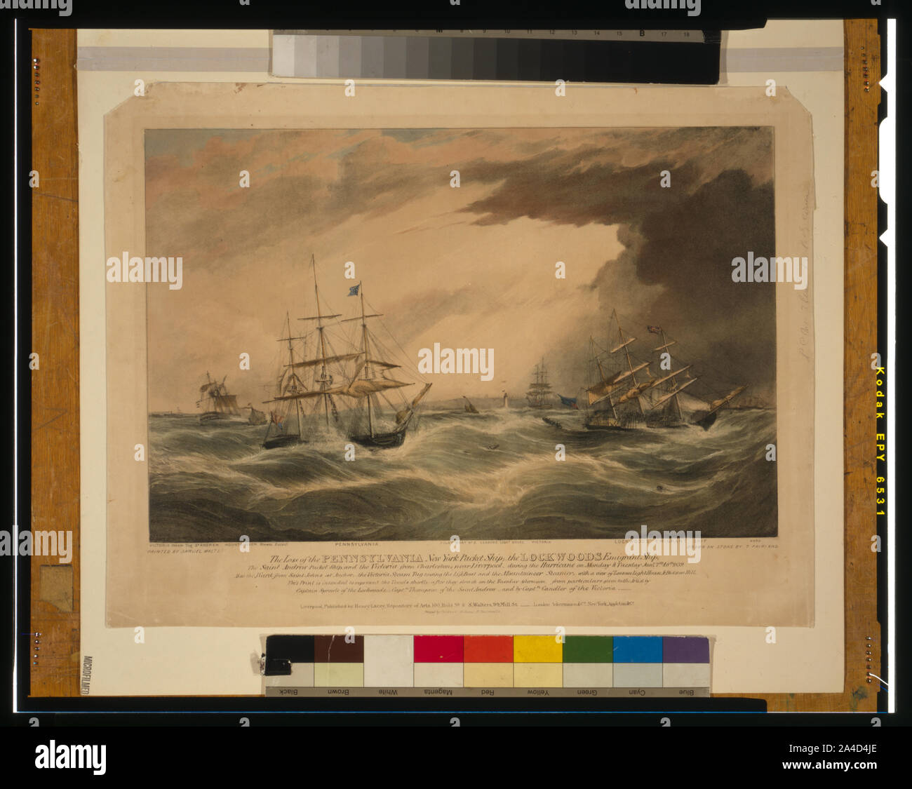 The loss of the Pennsylvania New York packet ship Stock Photo - Alamy