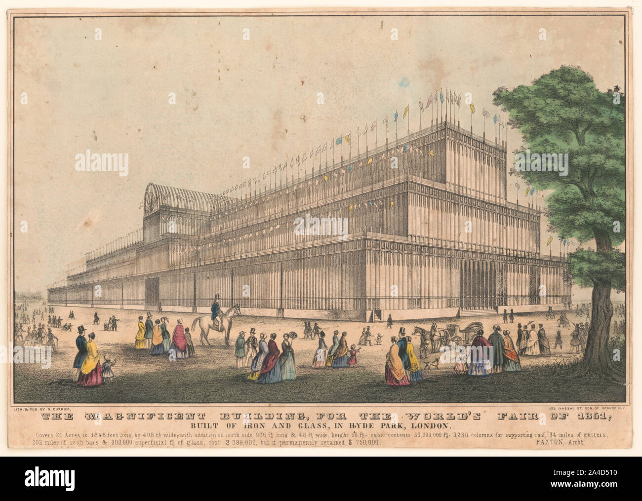 The magnificent building, for the World's Fair of 1851: built of iron ...