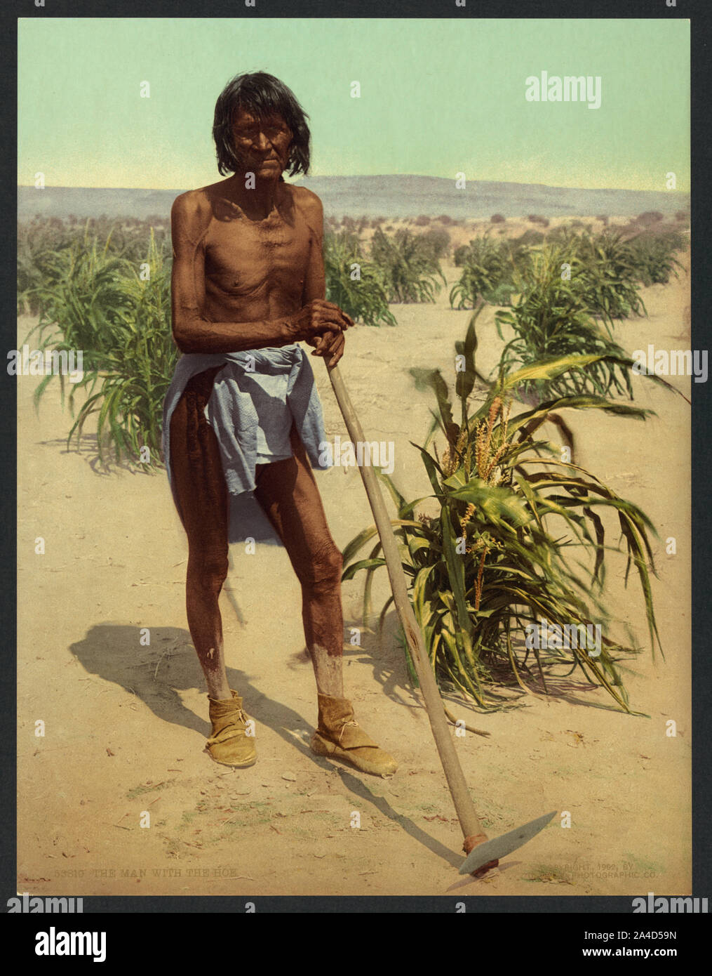 The man with the hoe Stock Photo - Alamy