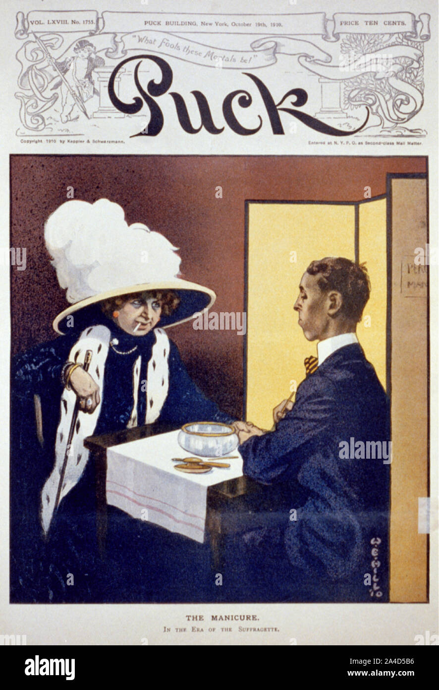 The manicure, in the era of the suffragette Stock Photo - Alamy