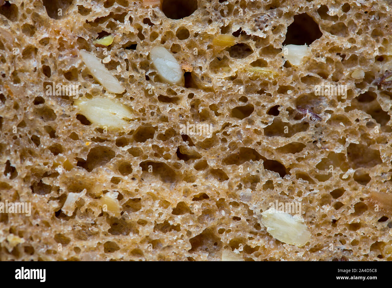 Bread, multigrain bread, surface, partly whole grains baked Stock Photo ...