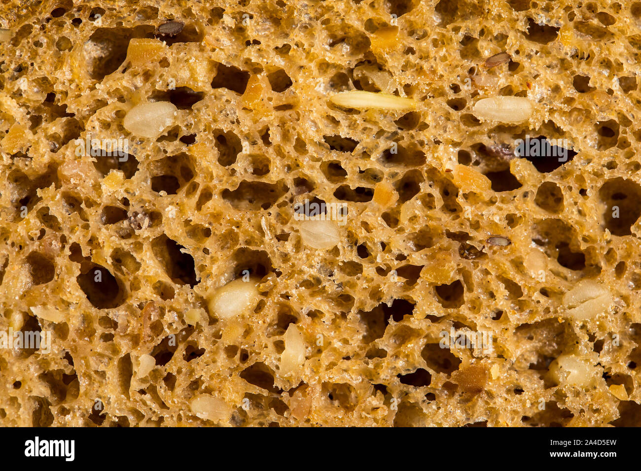 Bread, multigrain bread, surface, partly whole grains baked Stock Photo ...