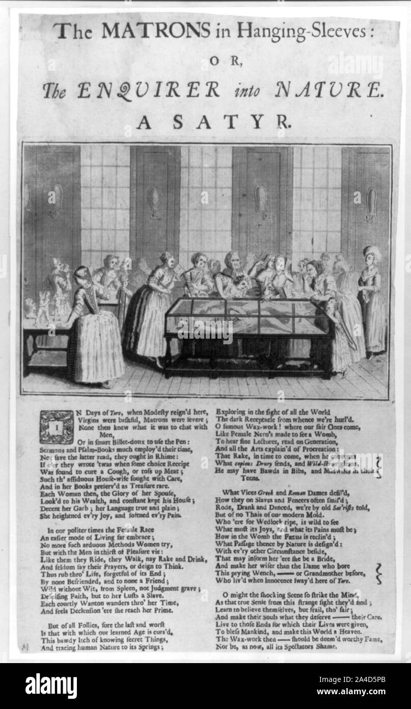 The matrons in hanging-sleeves: or, The enquirer into nature - a satyr ...