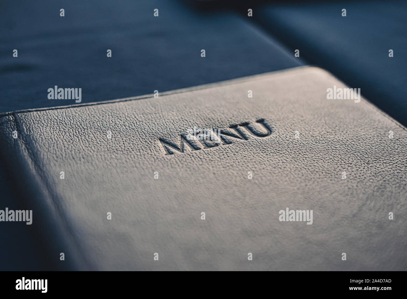 Blue menu hi-res stock photography and images - Alamy