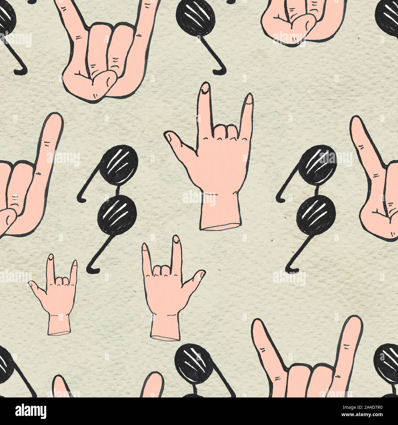 Seamless Rock n roll background. Abstract music modern pattern Stock ...