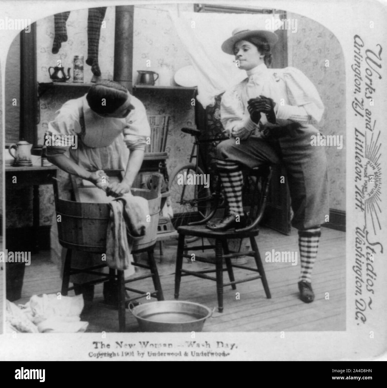 The new woman--wash day Stock Photo - Alamy