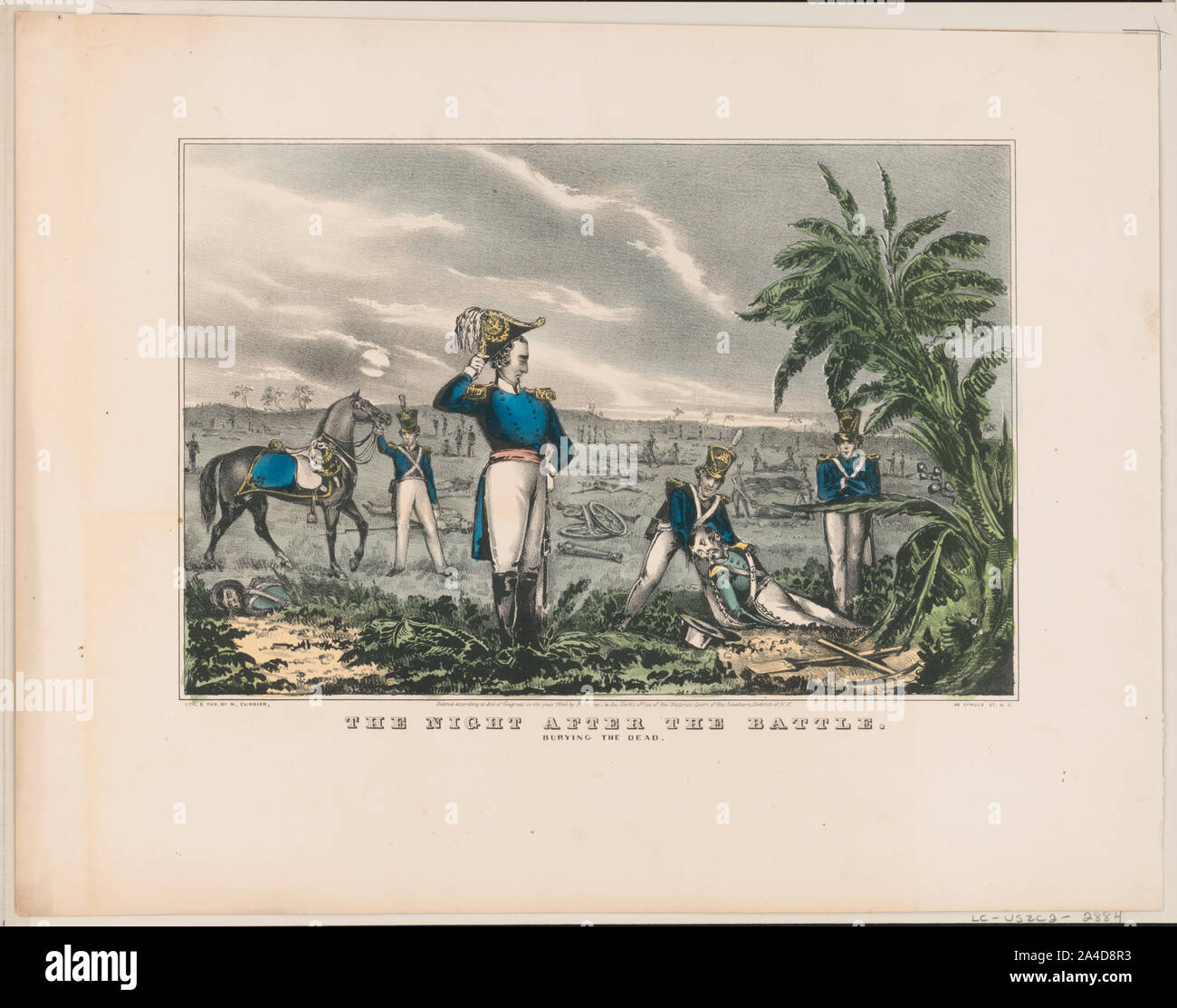 The night after the battle: burying the dead Stock Photo - Alamy