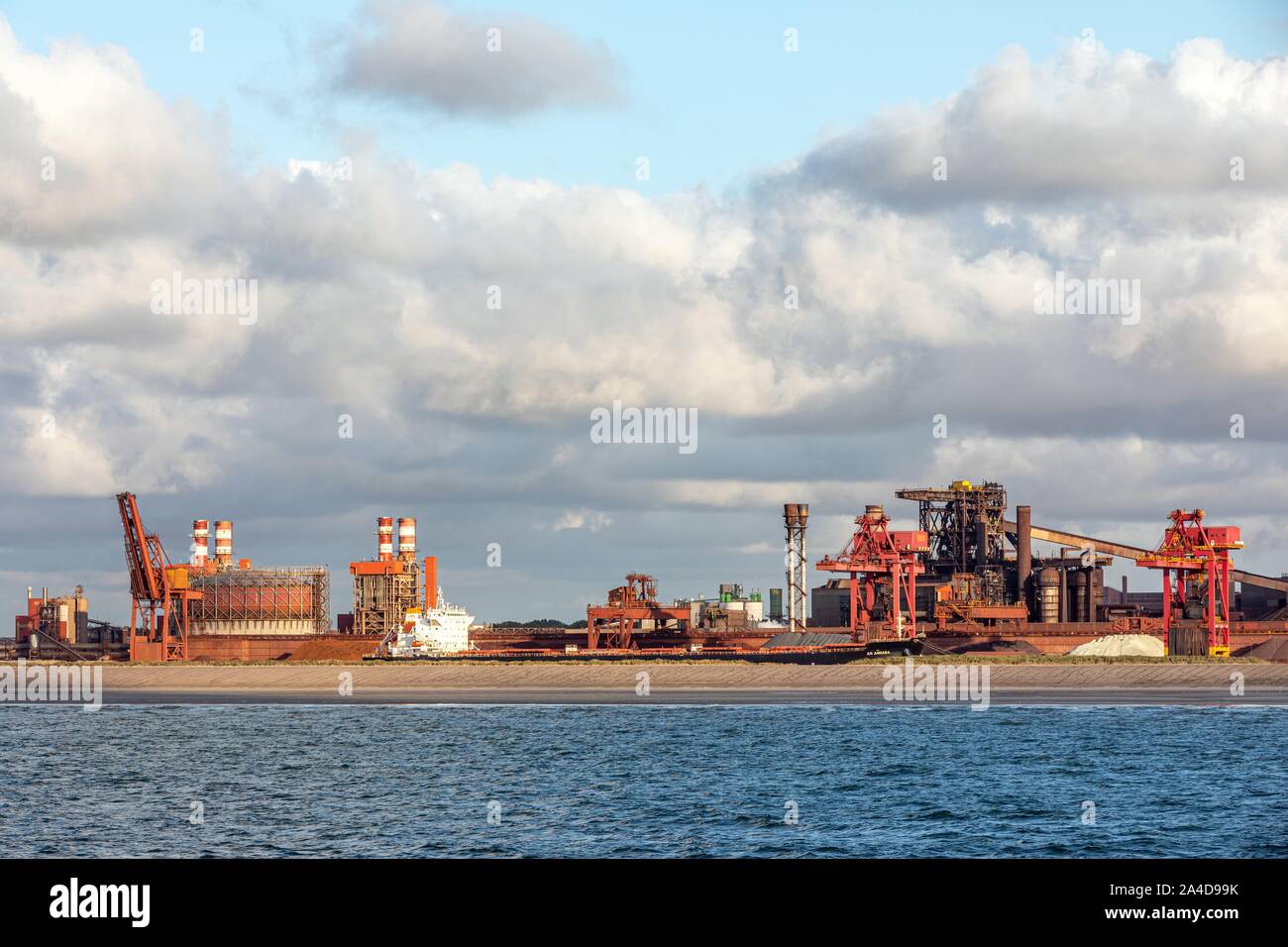 ARCELOR MITTAL STEELWORKS IN FRONT OF THE BOURBOURG CANAL, PORT OF ...