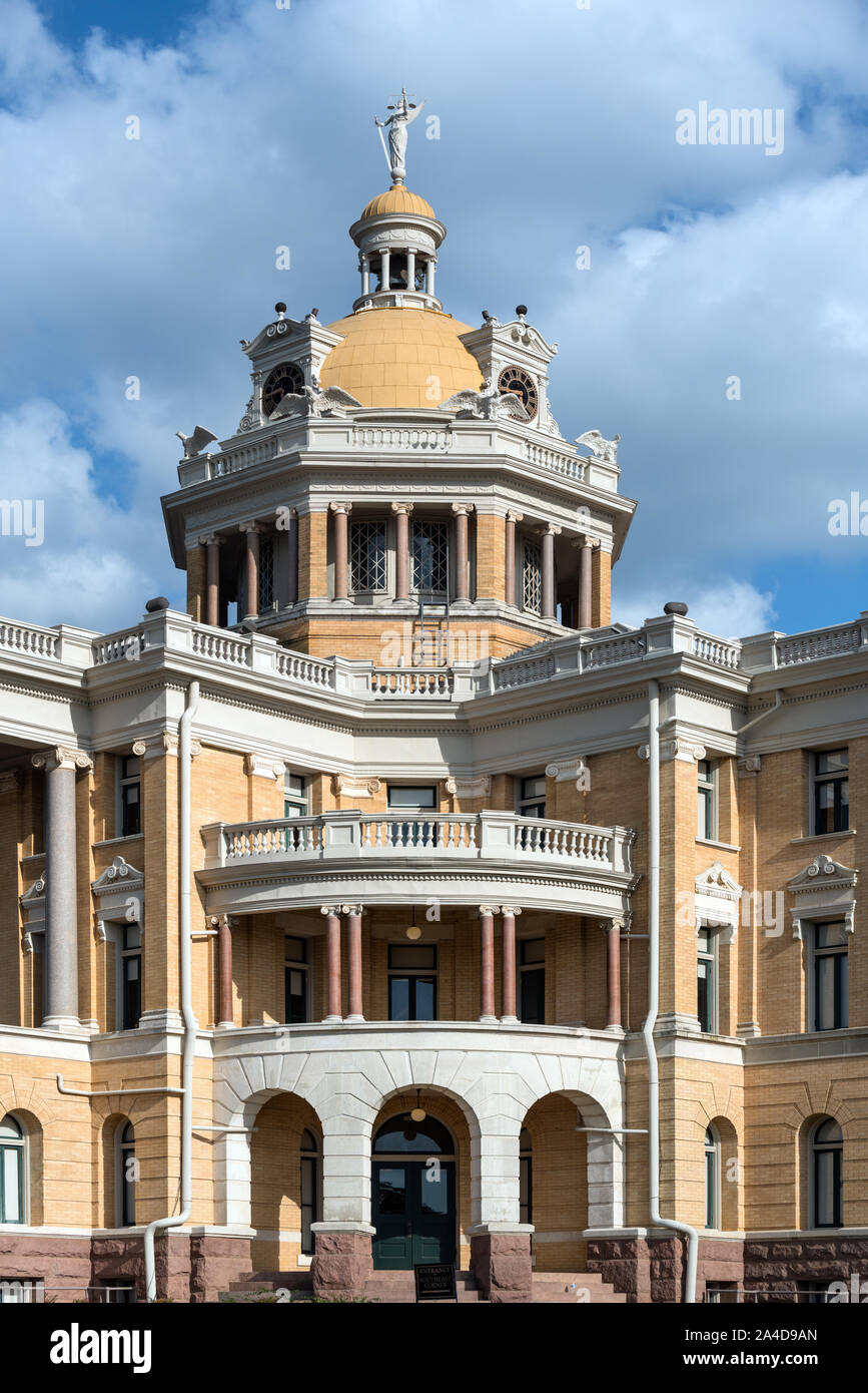The old Harrison County Courthouse in Marshall, Texas. Built in 1900 ...