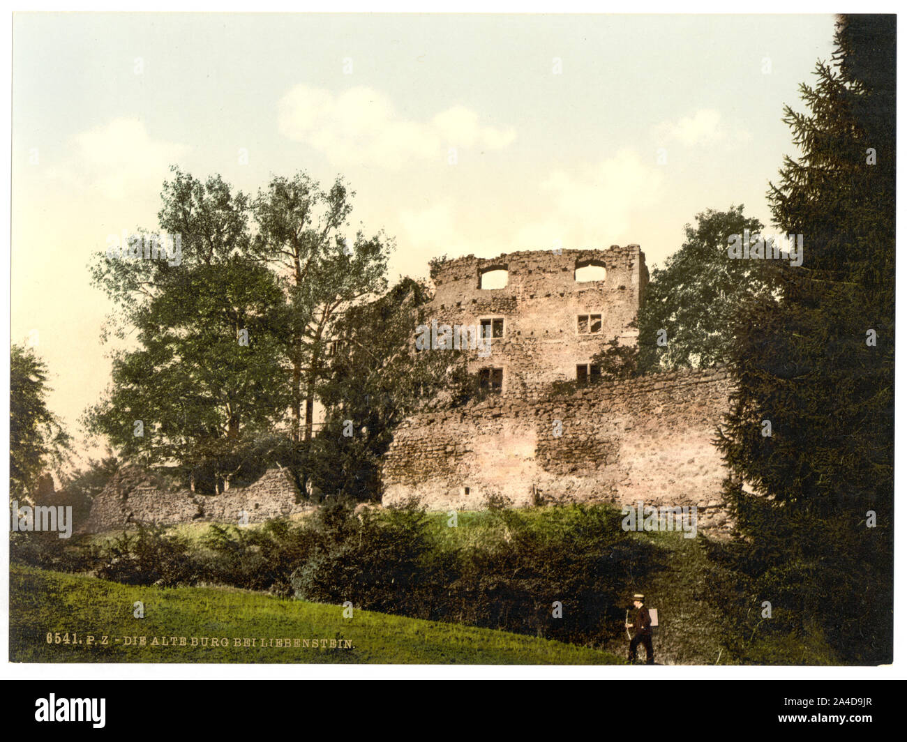 The old castle, Liebenstein (i.e., Bad Liebenstein), Thuringia, Germany ...