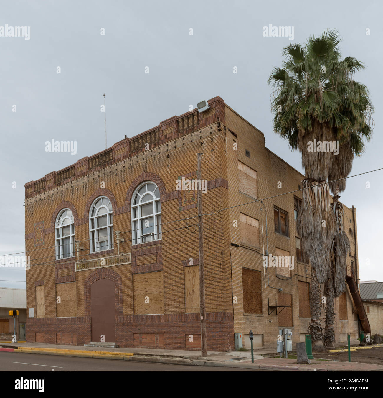 The old, abandoned Webb County Courthouse in Laredo, Texas Stock Photo ...