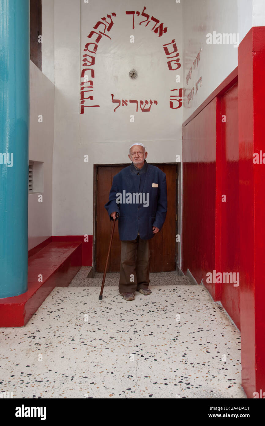 The oldest congregational member poses at the Adath Israel (Orthodox ...