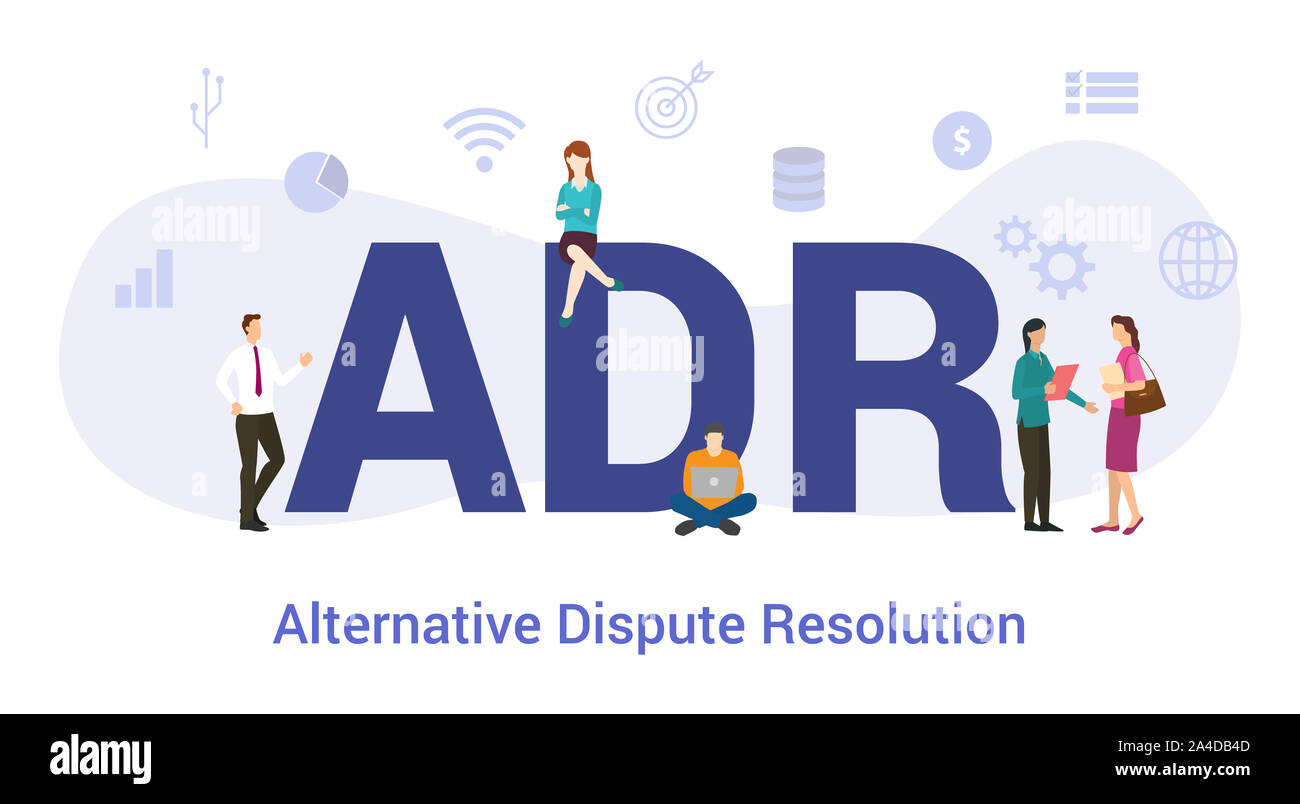adr alternative dispute resolution concept with big word or text and ...