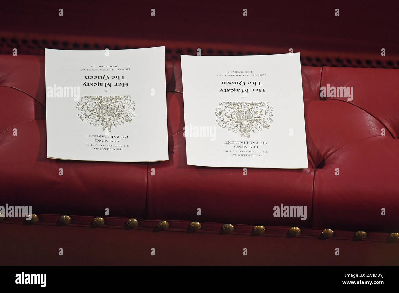 Programmes on seats hi-res stock photography and images - Alamy