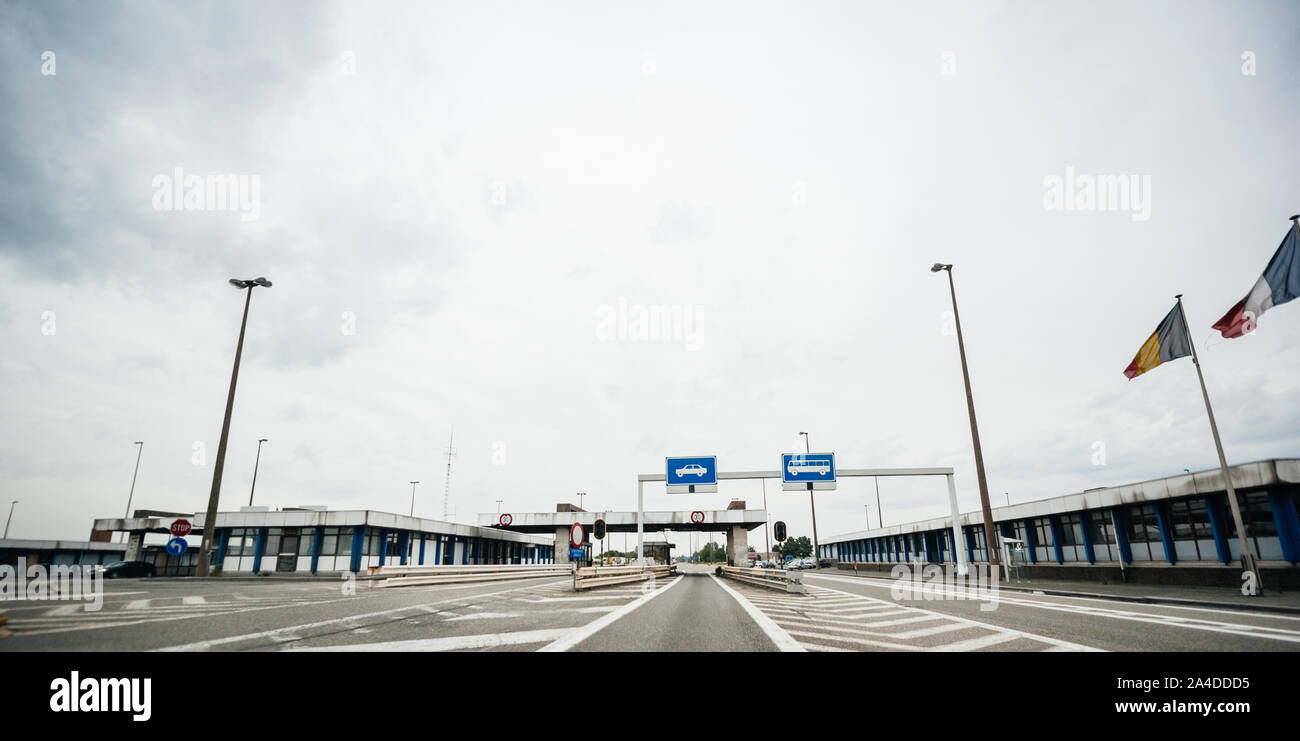 Border sign france belgium hi-res stock photography and images - Alamy