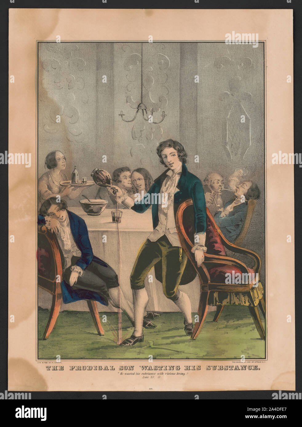 The prodigal son wasting his substance Stock Photo - Alamy
