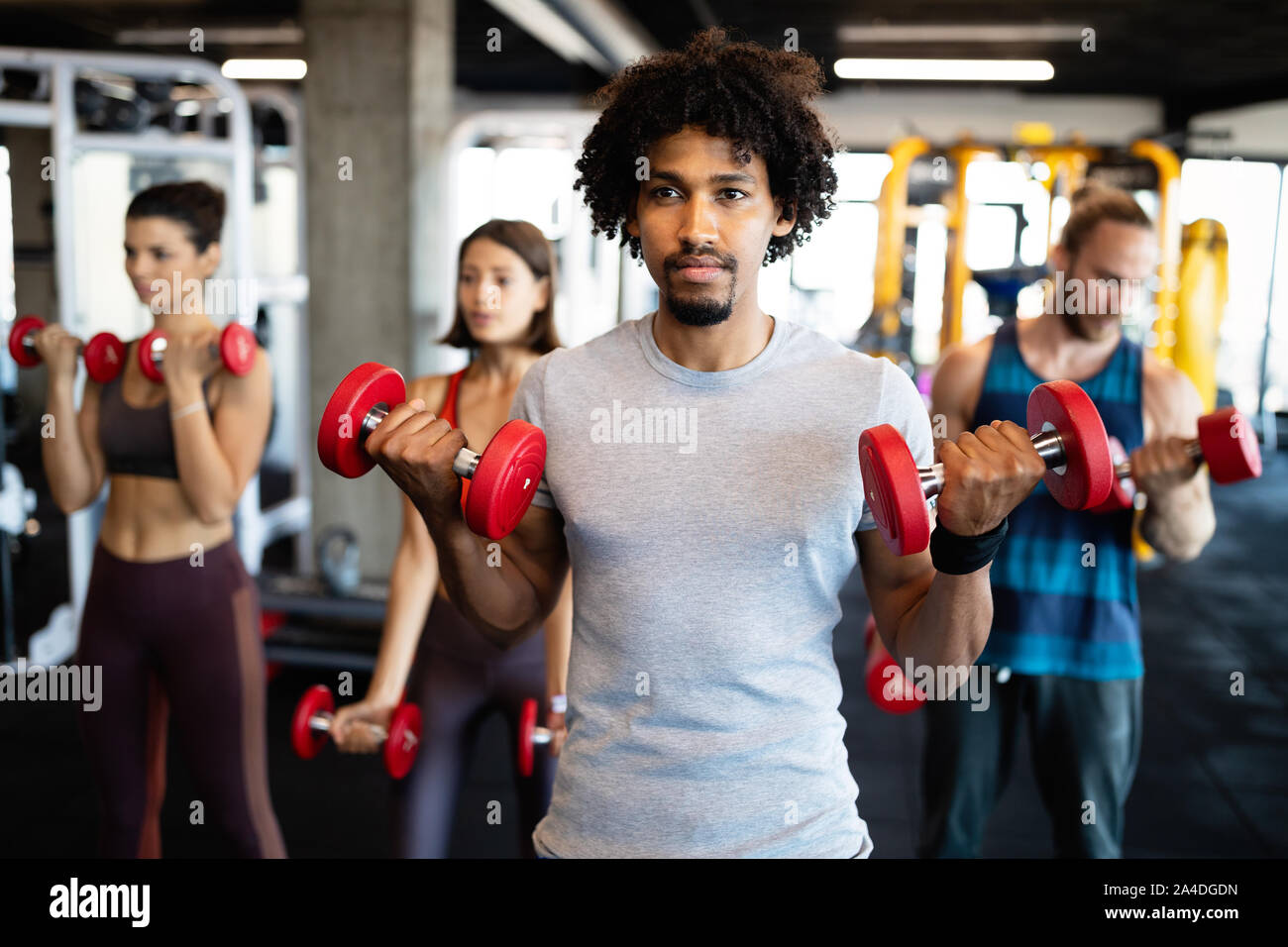 Fitness, sport, training and lifestyle concept. Group of people ...