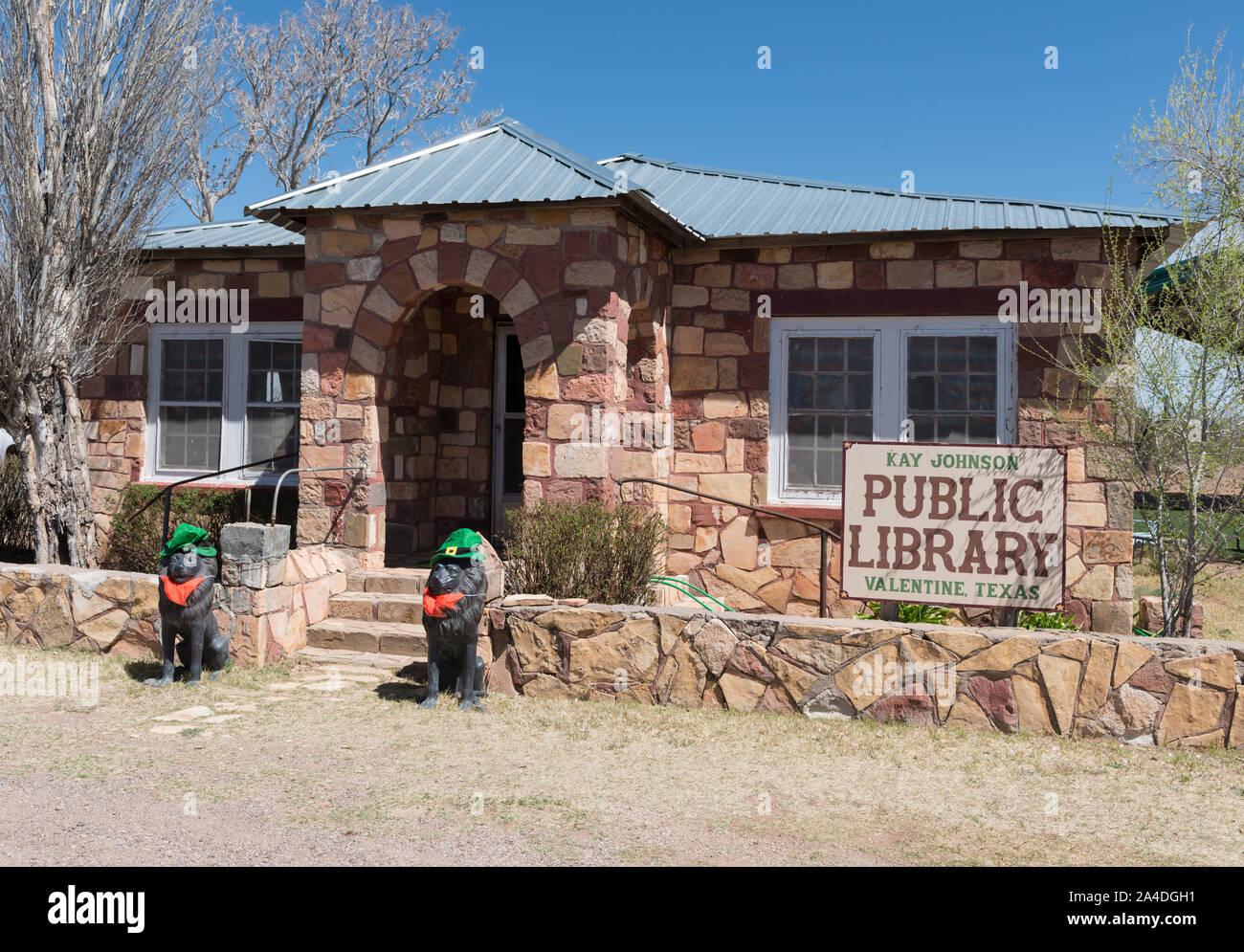 The public library in Valentine, a town in Jeff Davis County, Texas ...