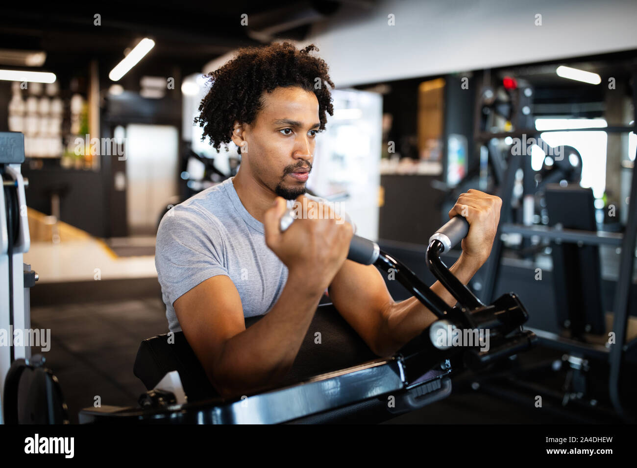 Black male adult athlete working hi-res stock photography and images ...