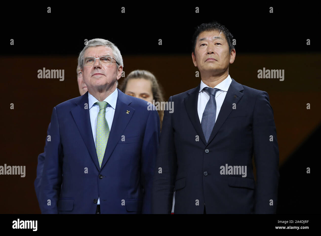 Stuttgart, Germany. 13th Oct, 2019. (L-R) Thomas Bach IOC President ...