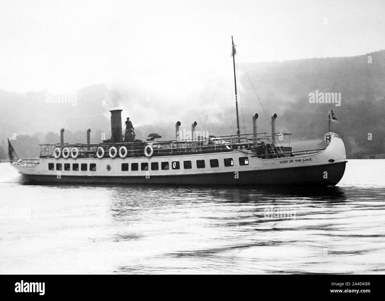 Lady of the Lake steamer, Coniston Water, Lake District, early 1900s ...